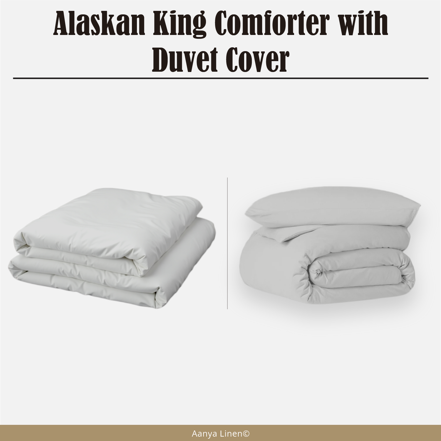 Alaskan King Comforter with Duvet Cover | 400 TC Luxury Bedding
