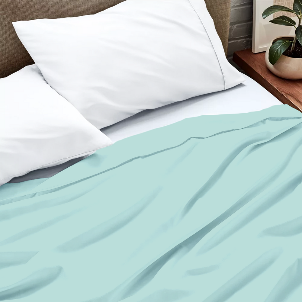 Aqua Bed Sheets solid sateen 300TC