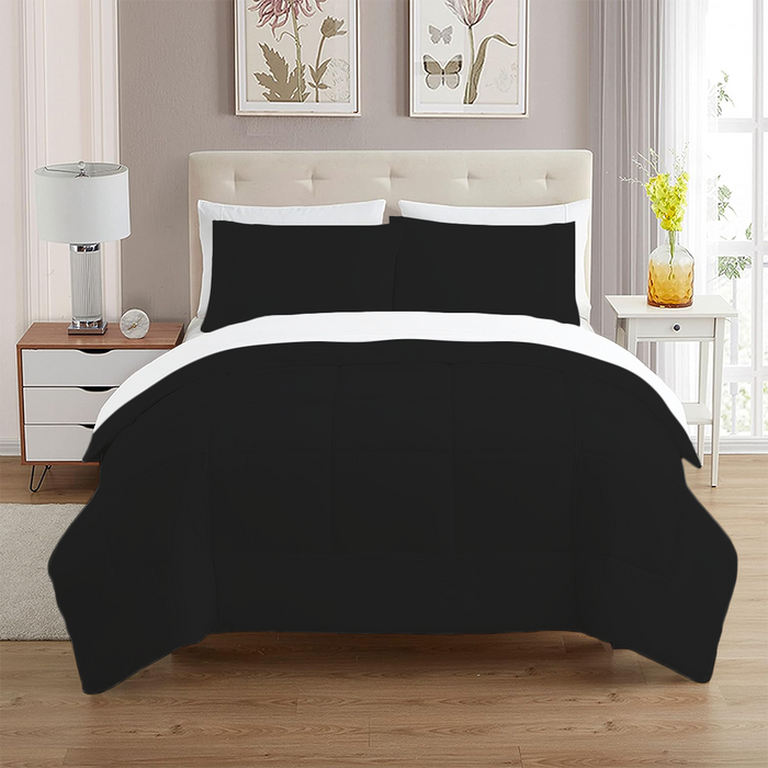 Black Cotton Comforter Set Queen, King, Full Size