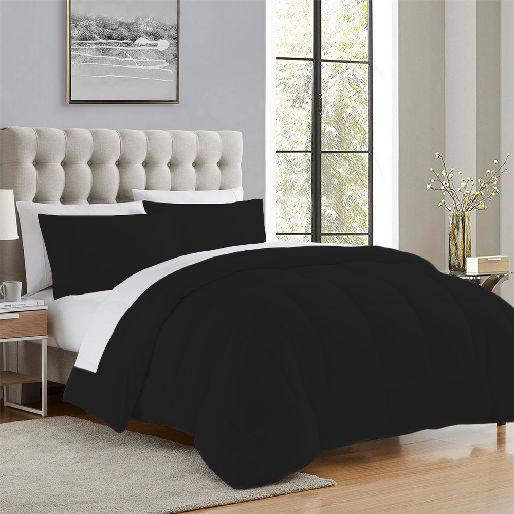 Black Cotton Comforter Set Queen, King, Full Size