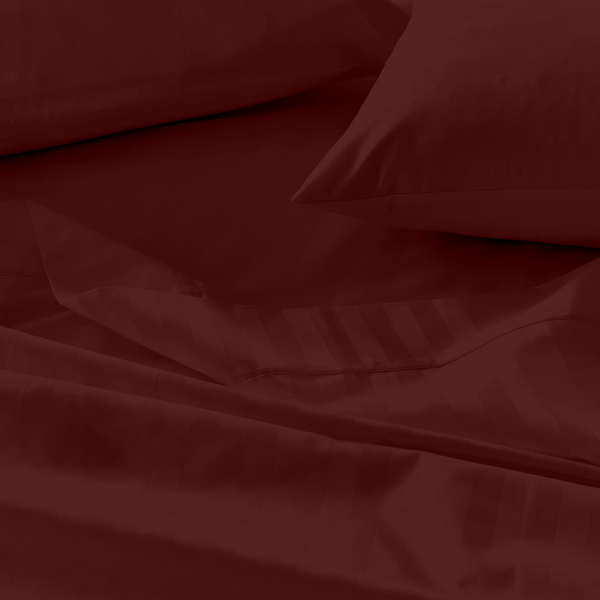 Burgundy Stripe Sheet set