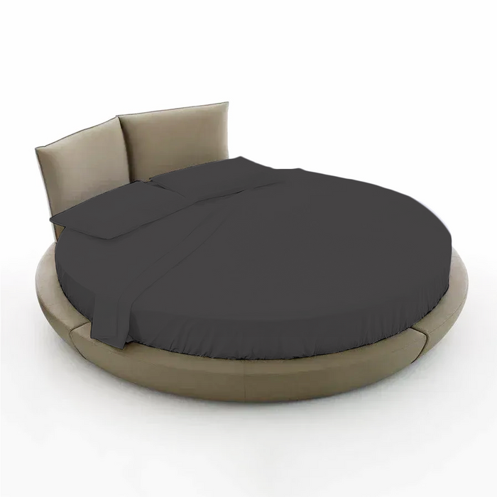 Dark Grey Round Sheet Set 84 Inch Diameter