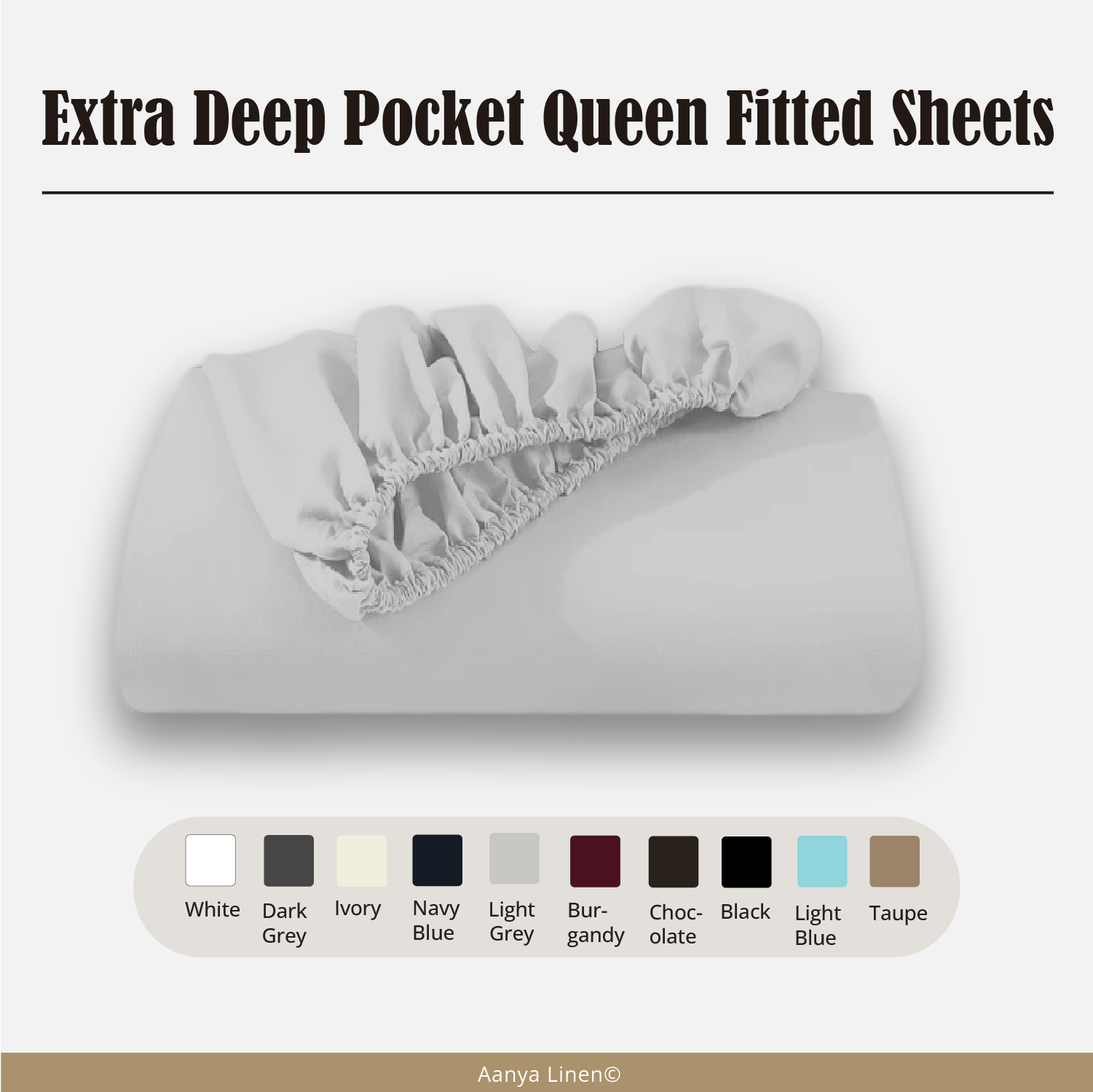 Extra Deep Pocket Queen Fitted Sheets - 22" to 32" Inches
