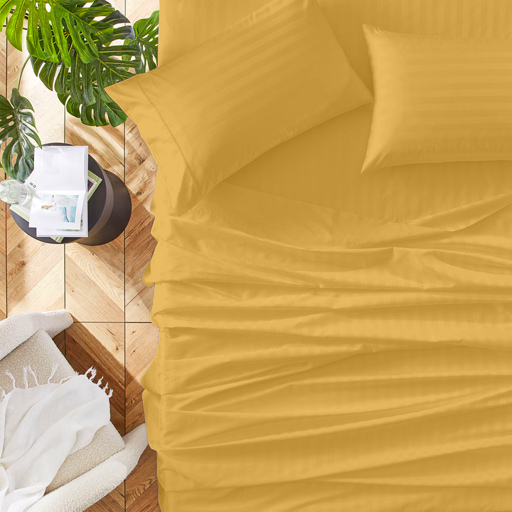 Gold Stripe Sheet set 300 TC Sateen
