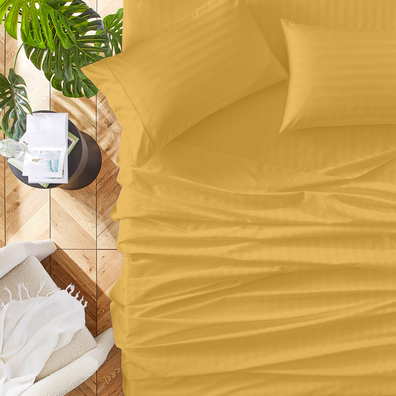 Gold Stripe Sheet set 300 TC Sateen