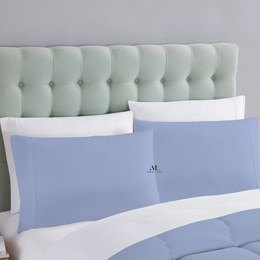Light Blue Comforter in Twin, Full, Queen Sizes - AanyaLinen
