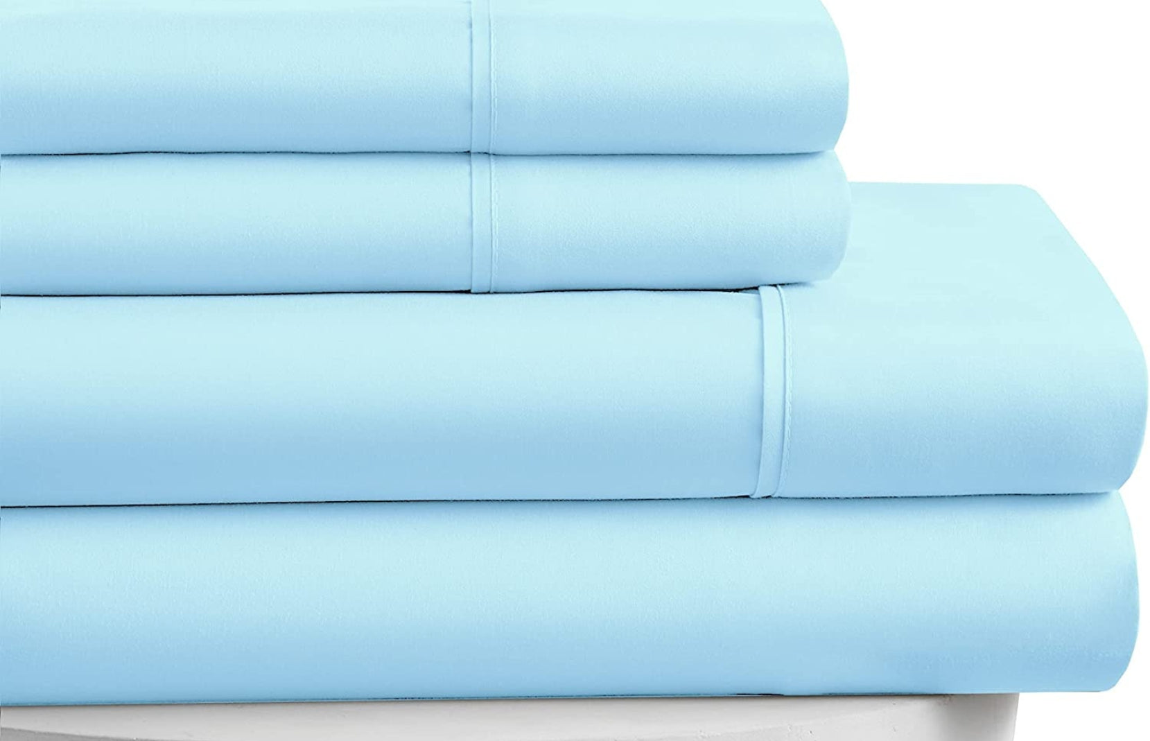 Light blue Waterbed Sheet Set 100% organic cotton - AanyaLinen