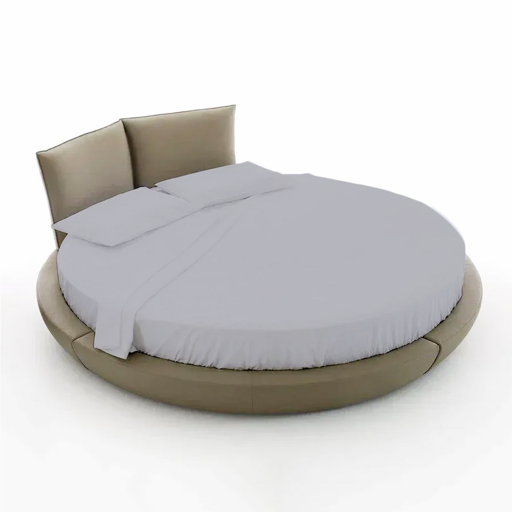 Light Grey Round Sheet Set - 84 Inch Diameter