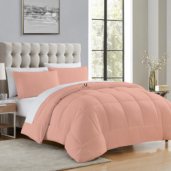Peach Comforter Sets - AanyaLinen