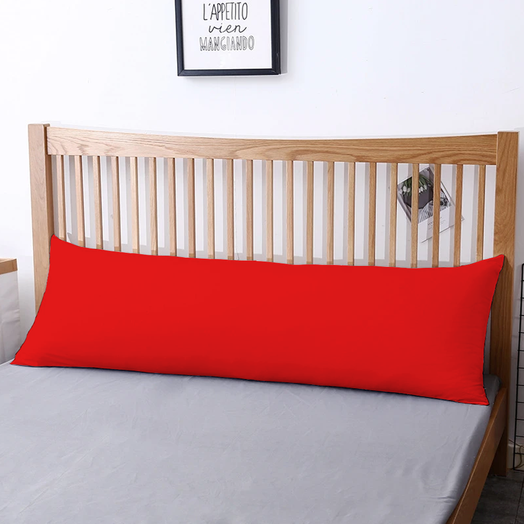 Red Body Pillow Covers - AanyaLinen