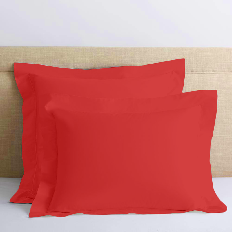Red Euro Shams in "26 x 26" or "32 x 32"