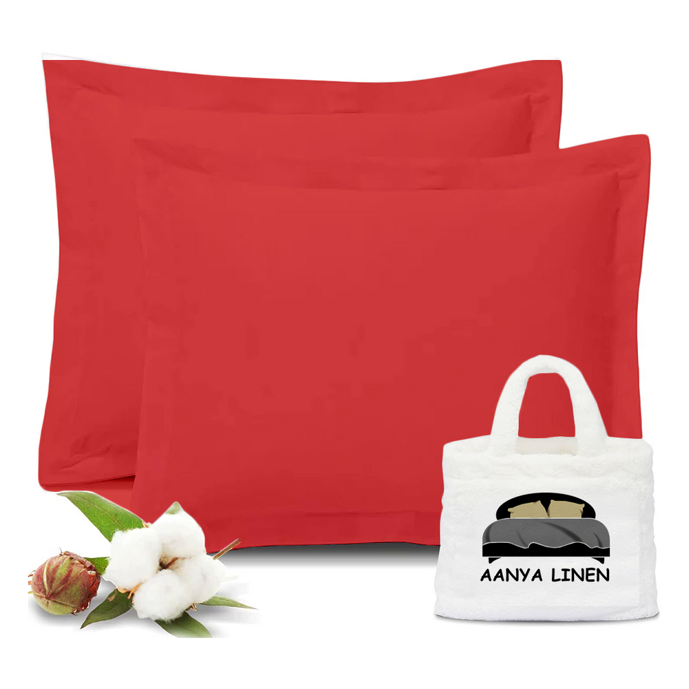 Red Euro Shams in "26 x 26" or "32 x 32"