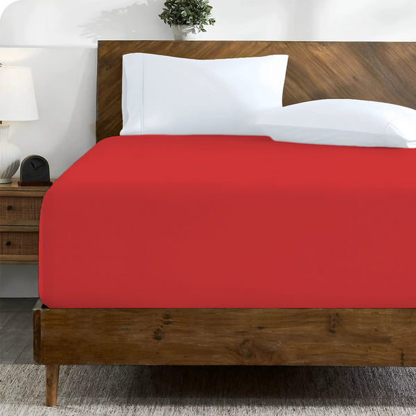 Red Fitted Sheet | 100% Cotton