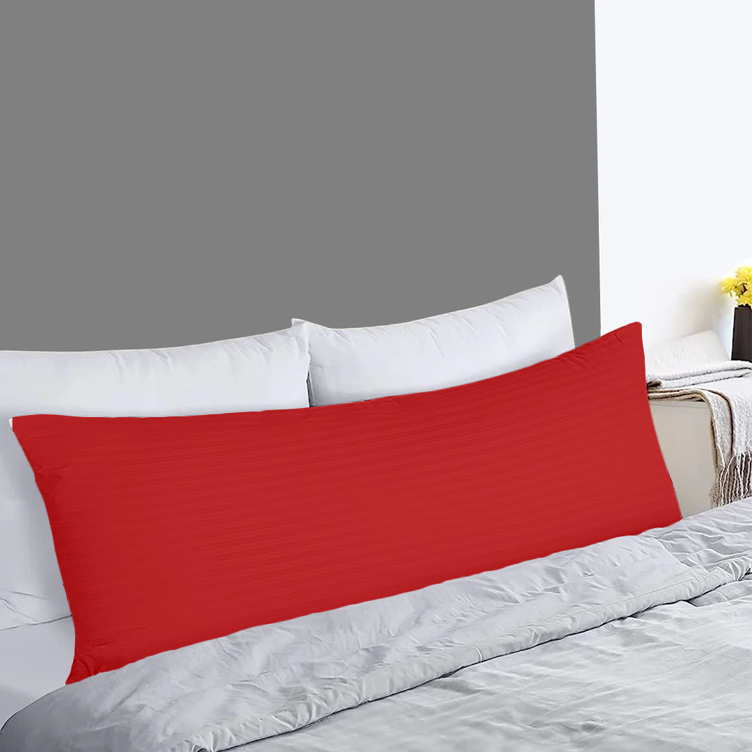 Red Stripe Body Pillow Cover