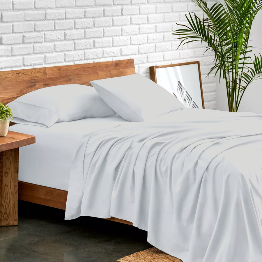 Light Grey Queen Sheets Set - Aanya Linen