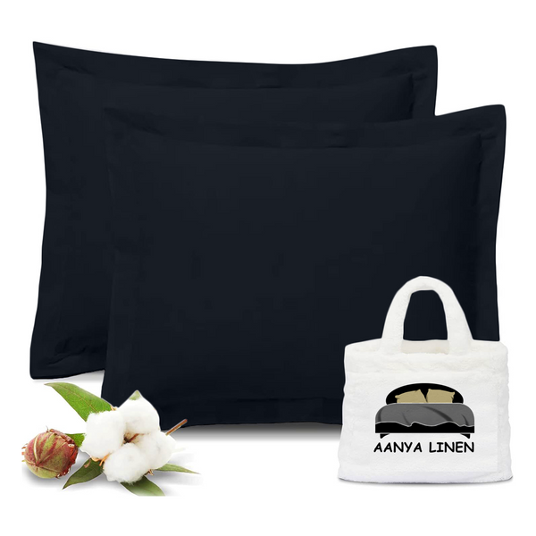 Navy Blue Euro Sham Cover