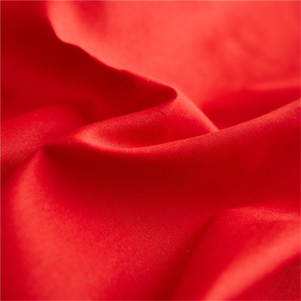 Round Fitted Sheet Comfy Solid Blood Red - AanyaLinen
